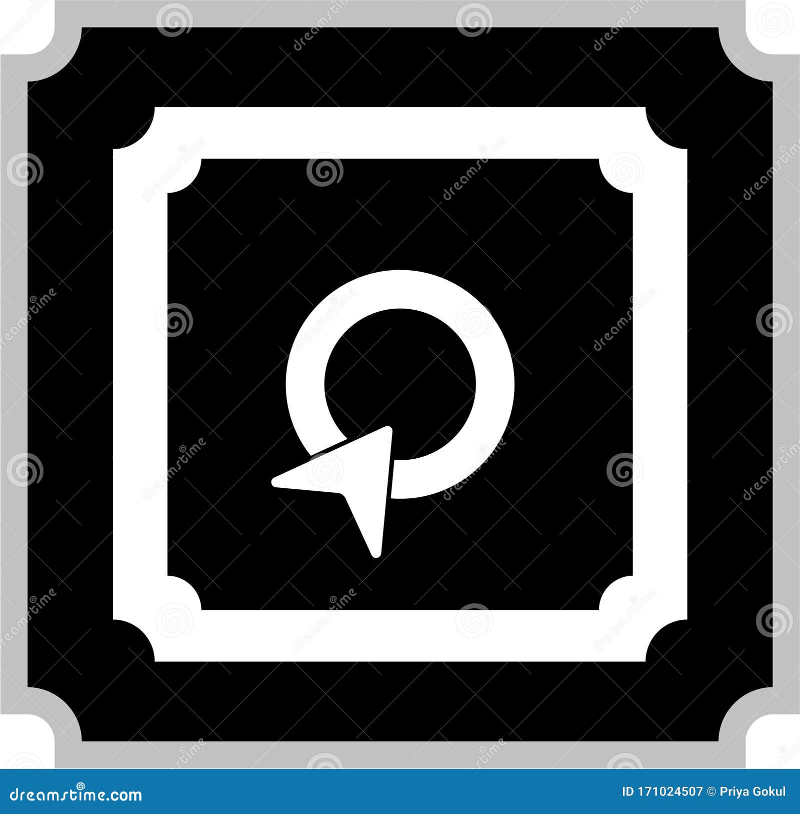 Simple Arrow Mark Aim Corrrect Point Shape Symbol Stock Illustration ...
