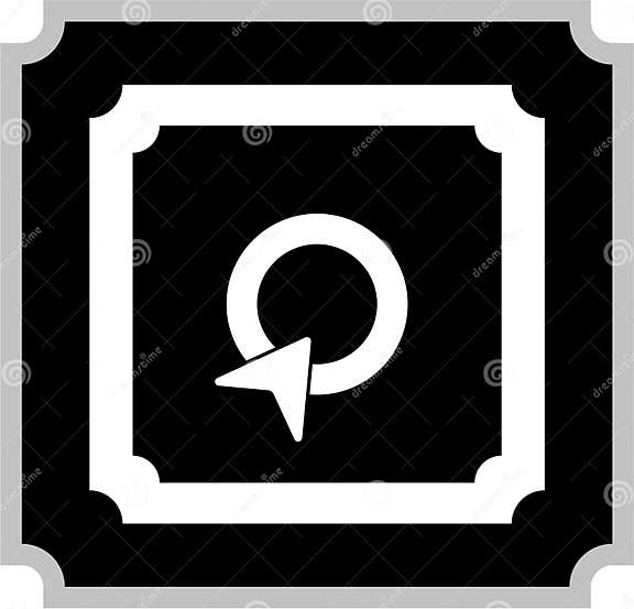 Simple Arrow Mark Aim Corrrect Point Shape Symbol Stock Illustration ...