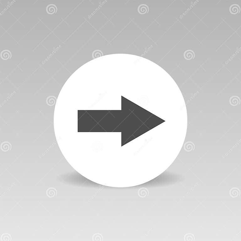 Simple Arrow Round Vector Icon Direction Cursor Stock Vector ...