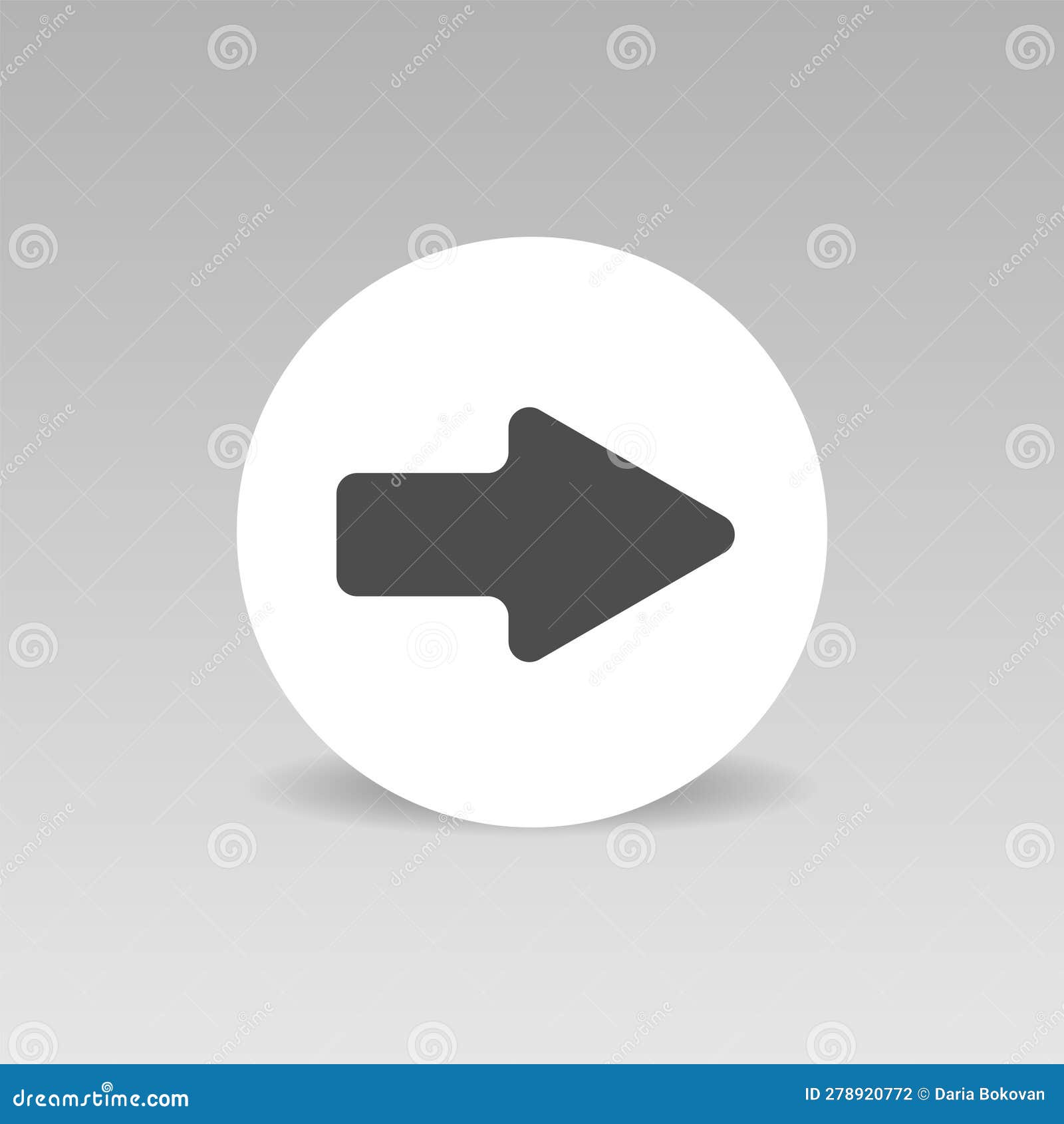 Simple Arrow Round Vector Icon Direction Cursor Stock Vector ...