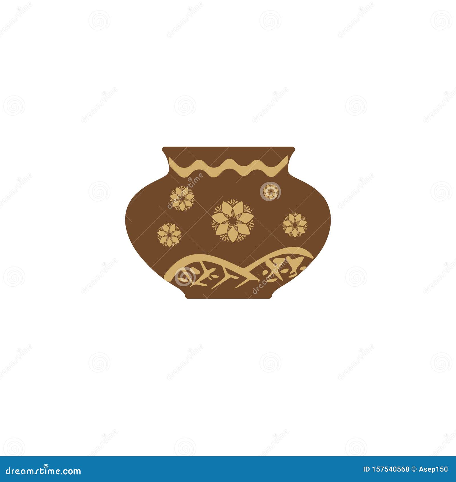 Simple Artistic Pottery Art Vector Logo and Icon Stock Vector ...