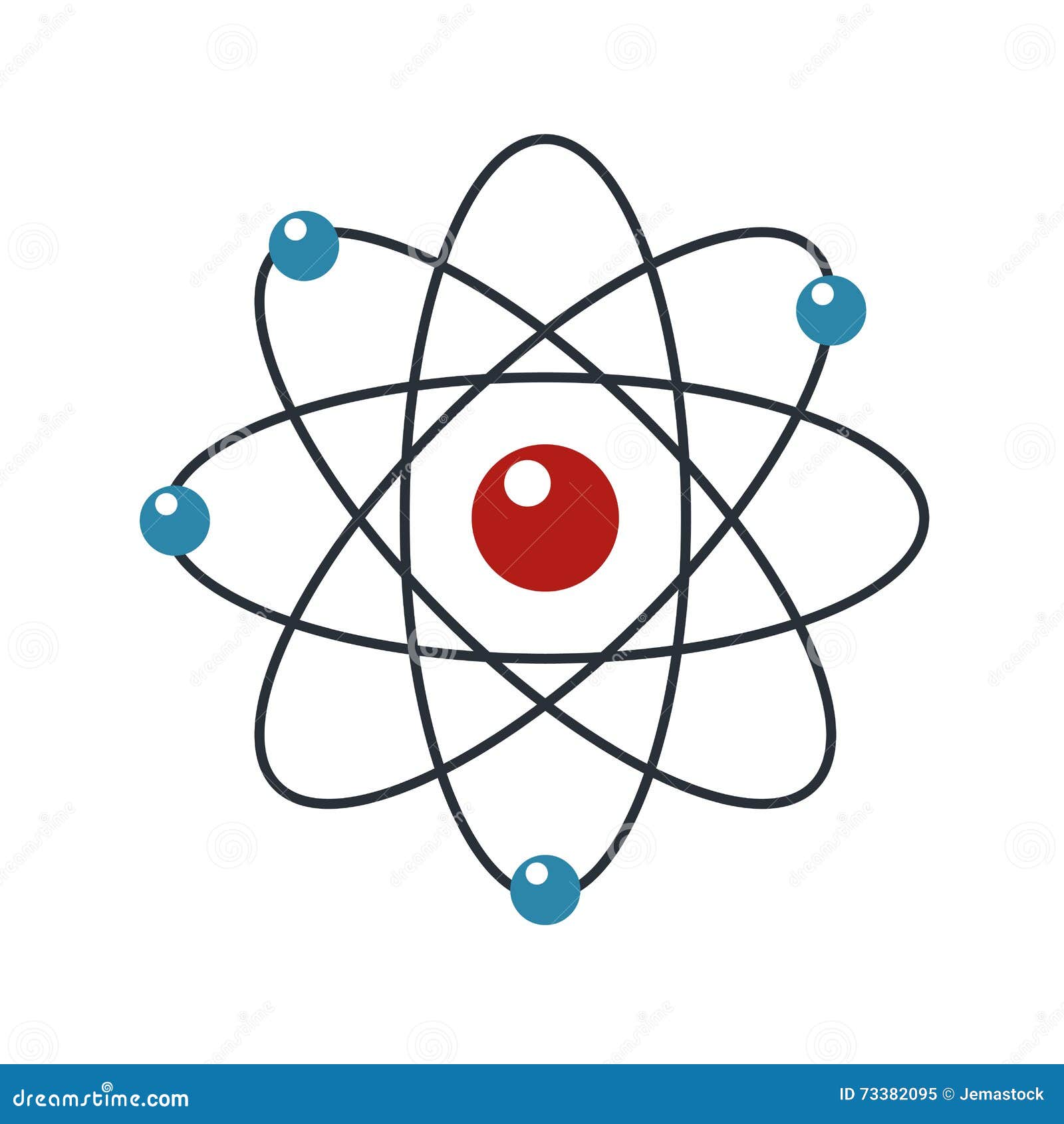 Simple atom icon stock illustration. Illustration of proton - 73382095