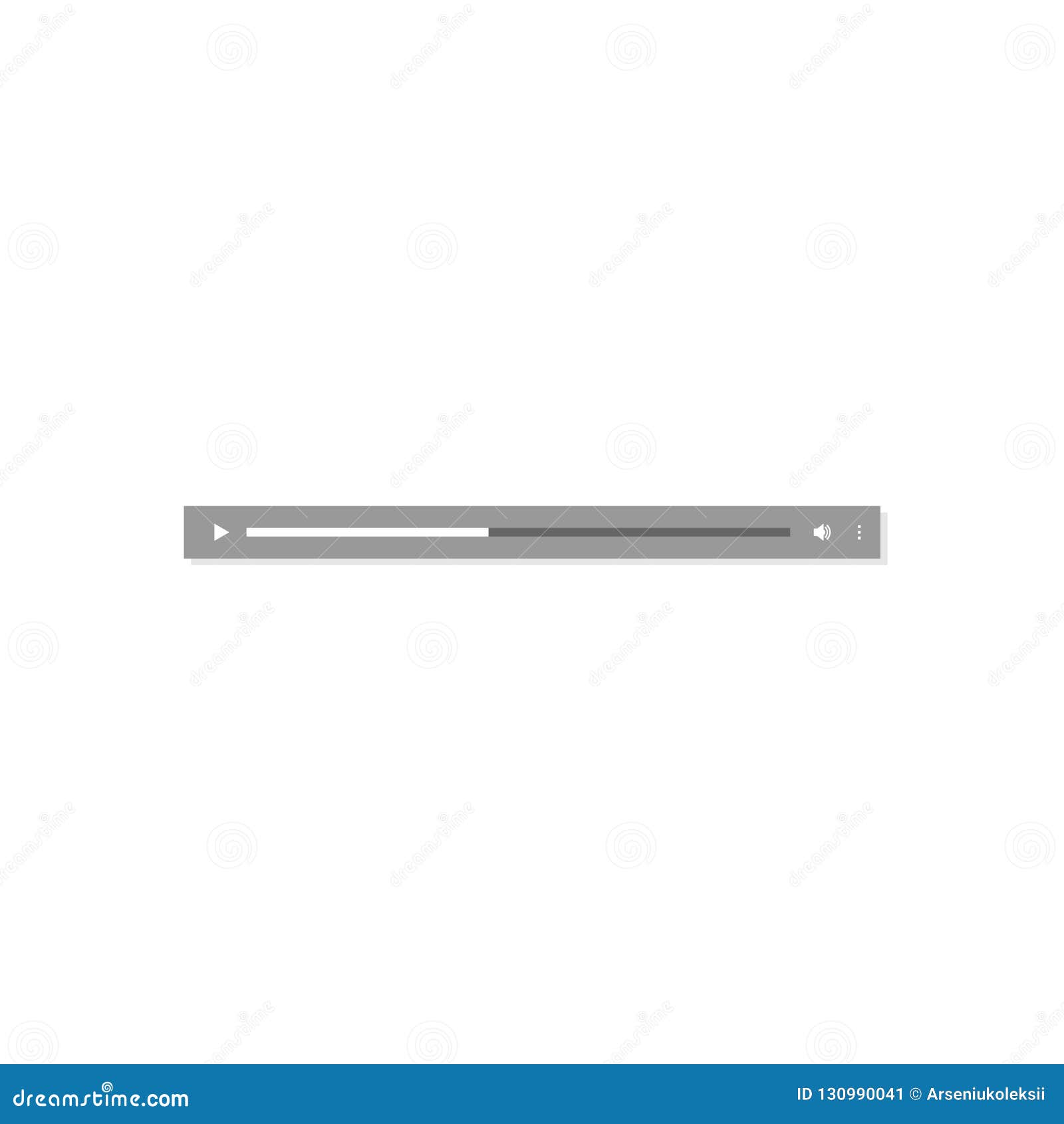 Simple Audio Message Playback Bar Isolated On White Background. Cartoon ...