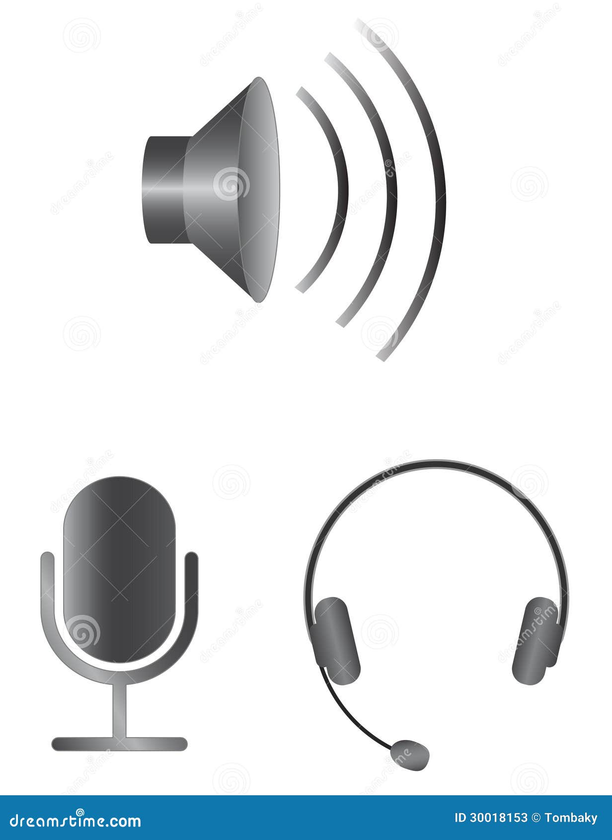 Simple audio icons stock vector. Illustration of icons - 30018153