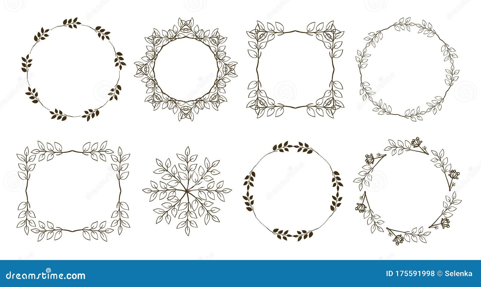 Authentic Hand Drawn Graphic Frames Decorated Animal Prints And Ancient ...