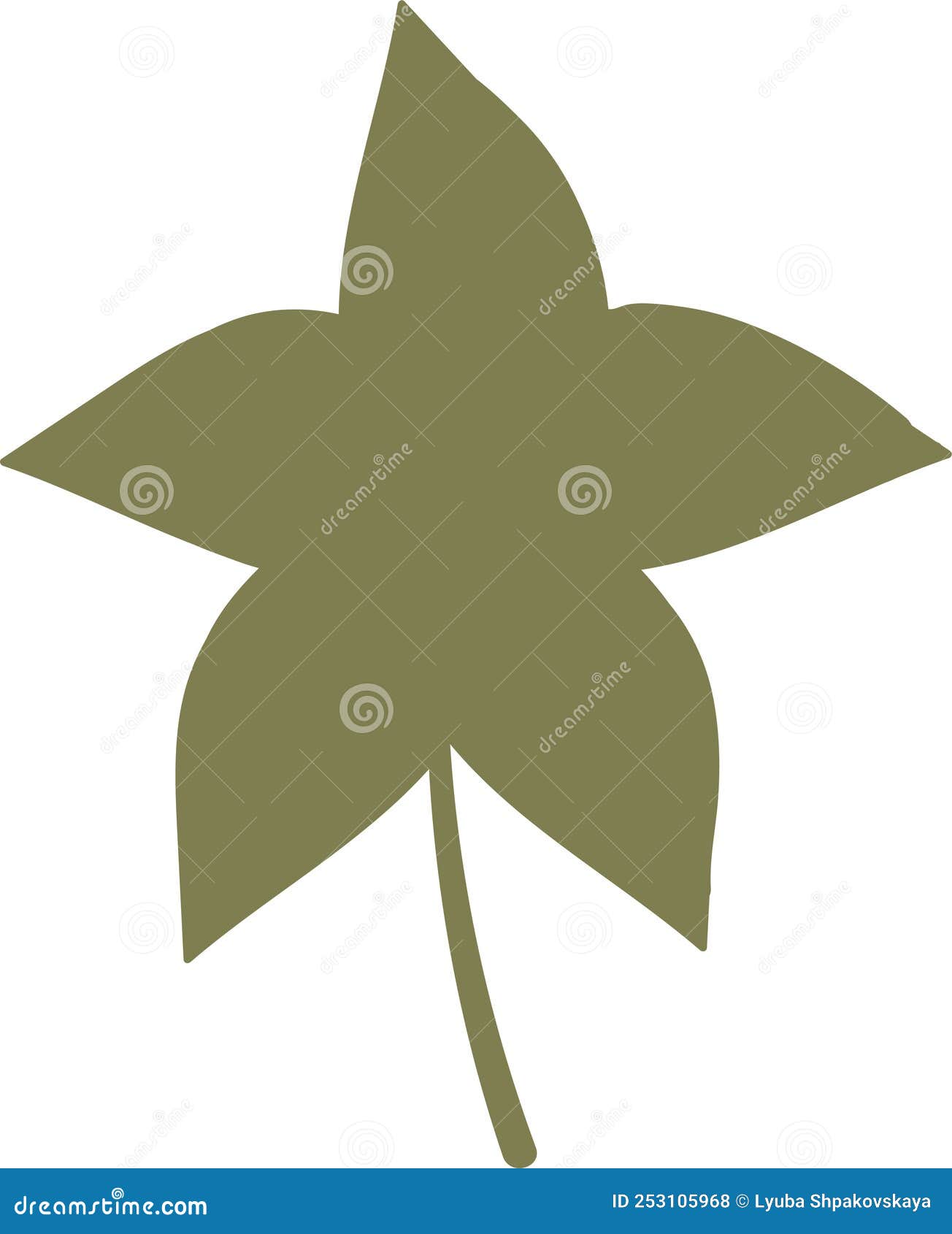 Simple Leaf in Green Vector Illustration. Autumn Design Element. Stock ...