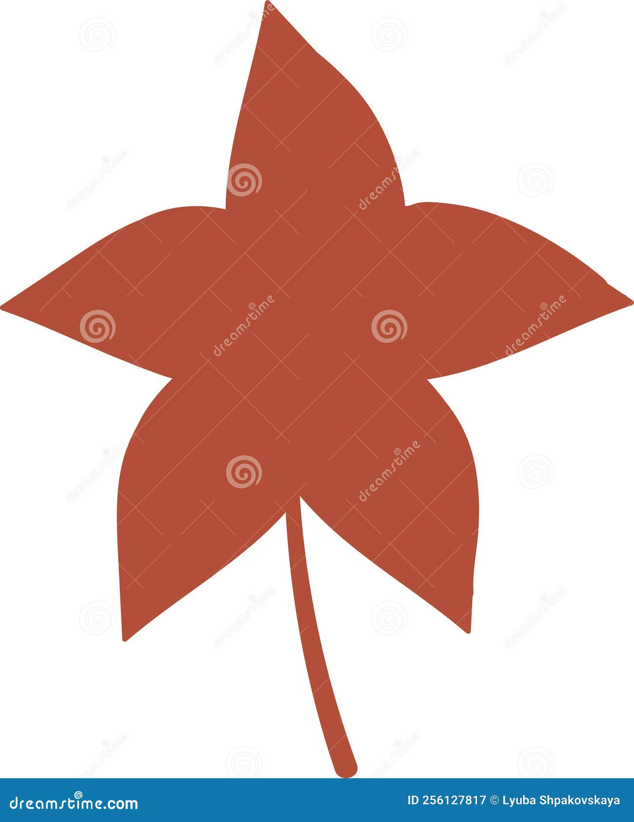 Simple Autumn Leaf in Red Color. Autumn Design Tree. Vector Plant Stock ...
