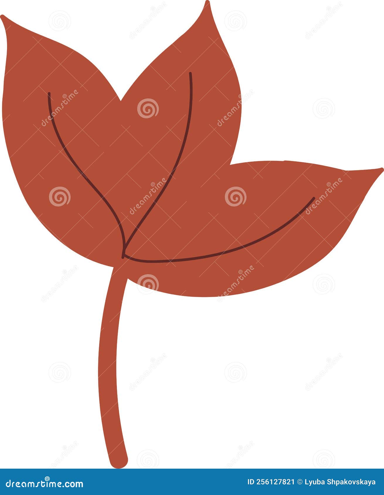 Simple Autumn Leaf in Red Color. Autumn Design Plant. Vector ...