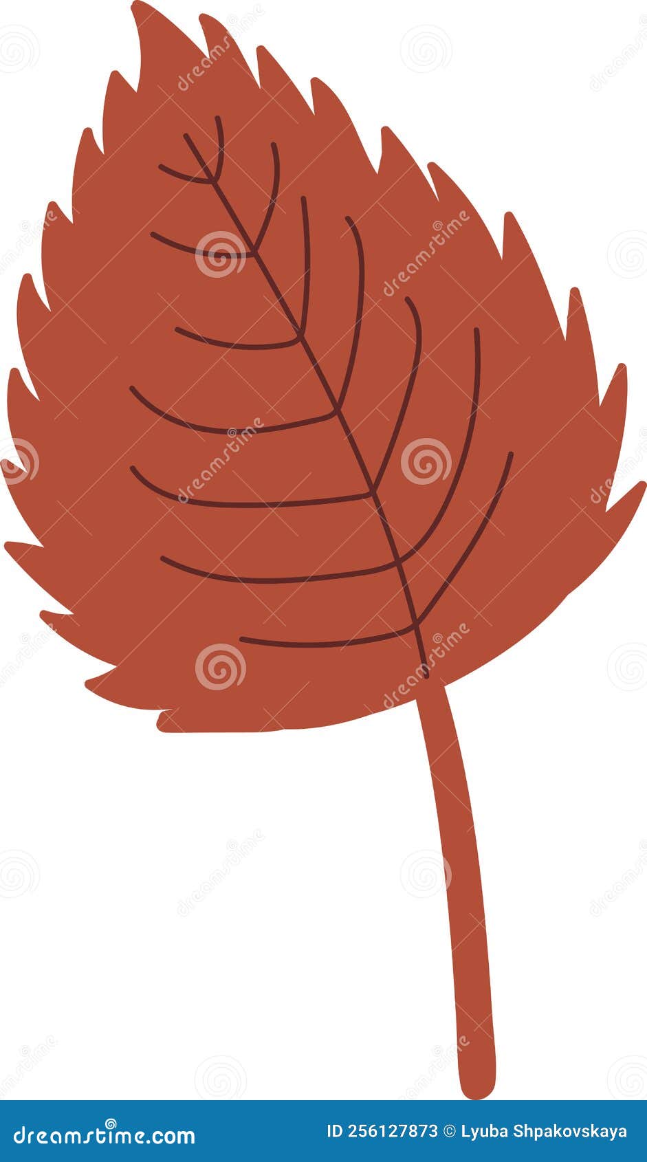 Simple Aspen Leaf in Red Color. Autumn Plant. Vector Illustration Stock ...