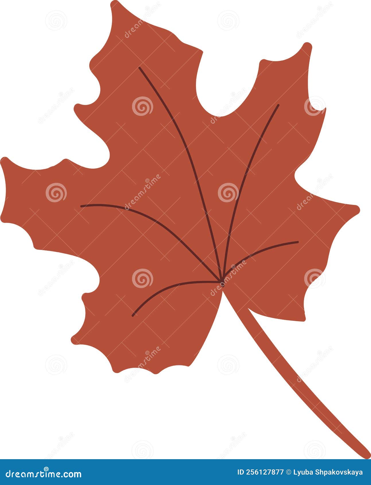 Simple Maple Leaf in Red Color. Autumn Design Element. Vector Plant ...