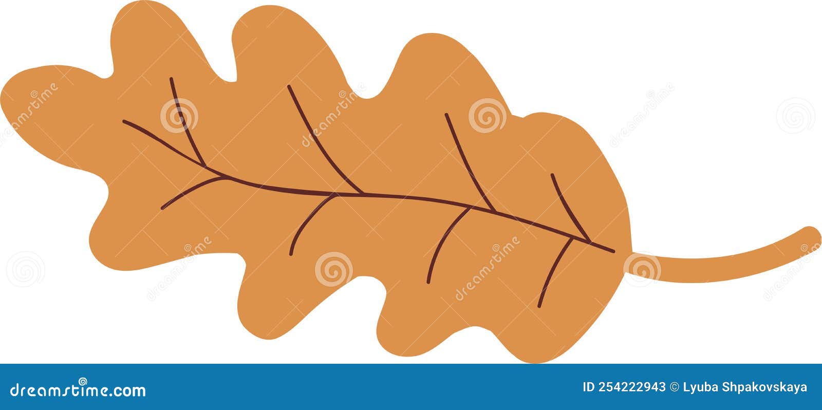 Simple Autumn Leaf in Yellow Color. Autumn Design Element Stock Vector ...