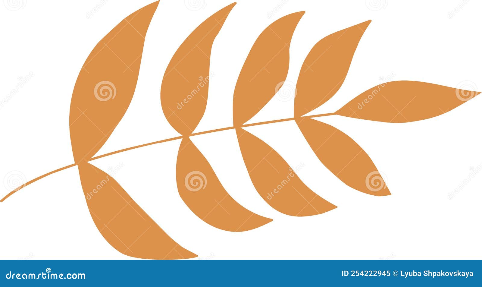 Simple Autumn Leaf in Yellow Color. Autumn Design Element Stock Vector ...