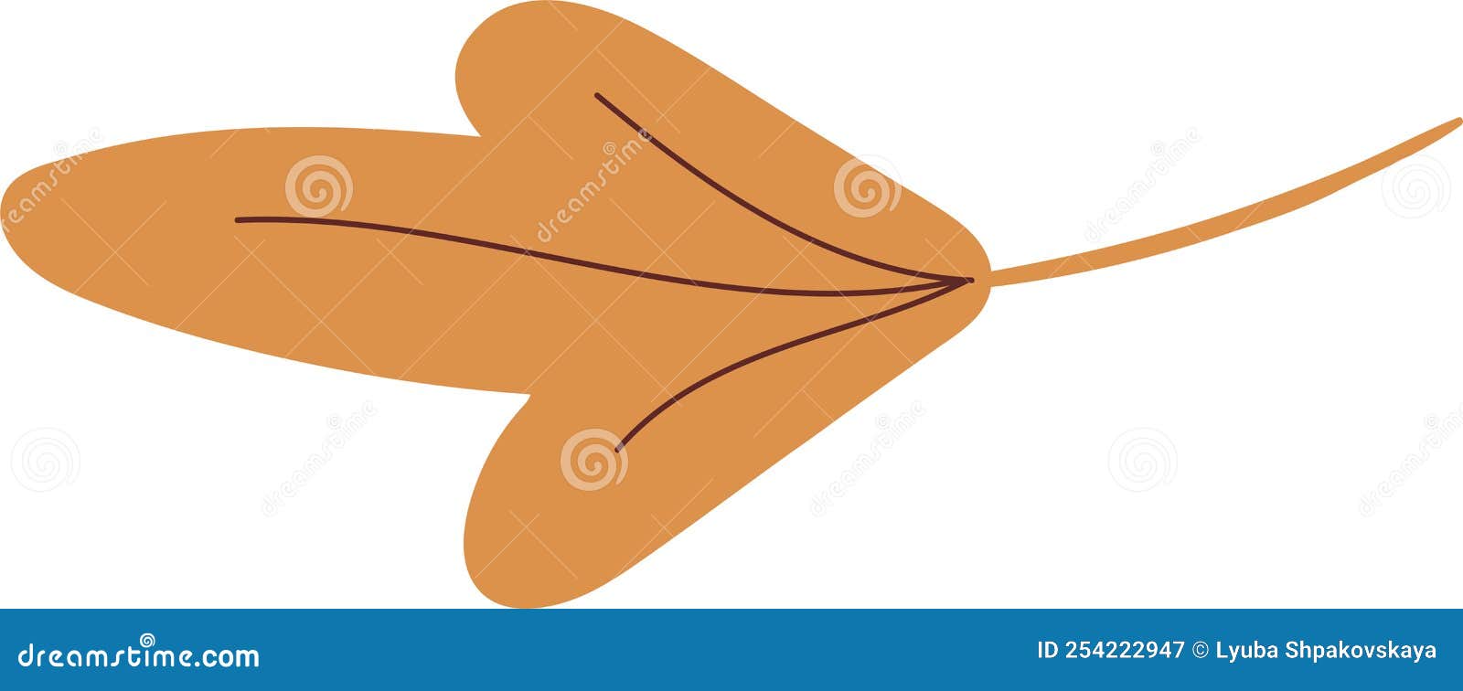 Simple Autumn Leaf in Yellow Color. Autumn Design Element Stock Vector ...