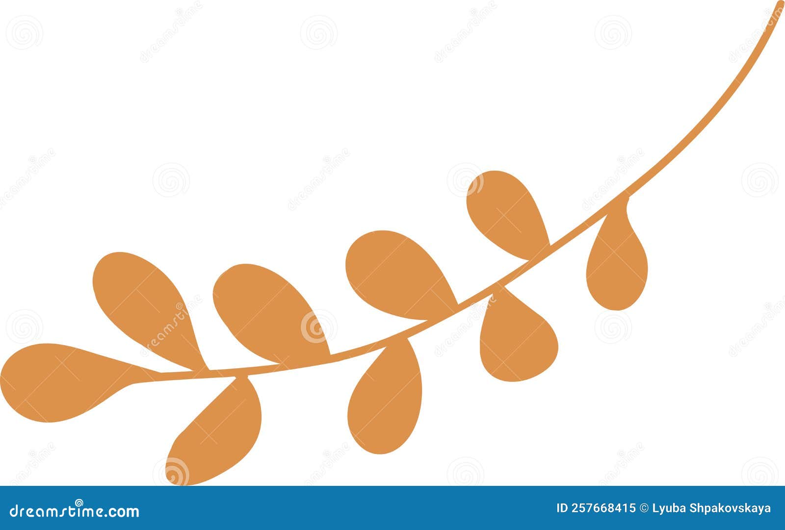 Simple Autumn Leaf in Yellow Color. Autumn Design Element Stock Vector ...