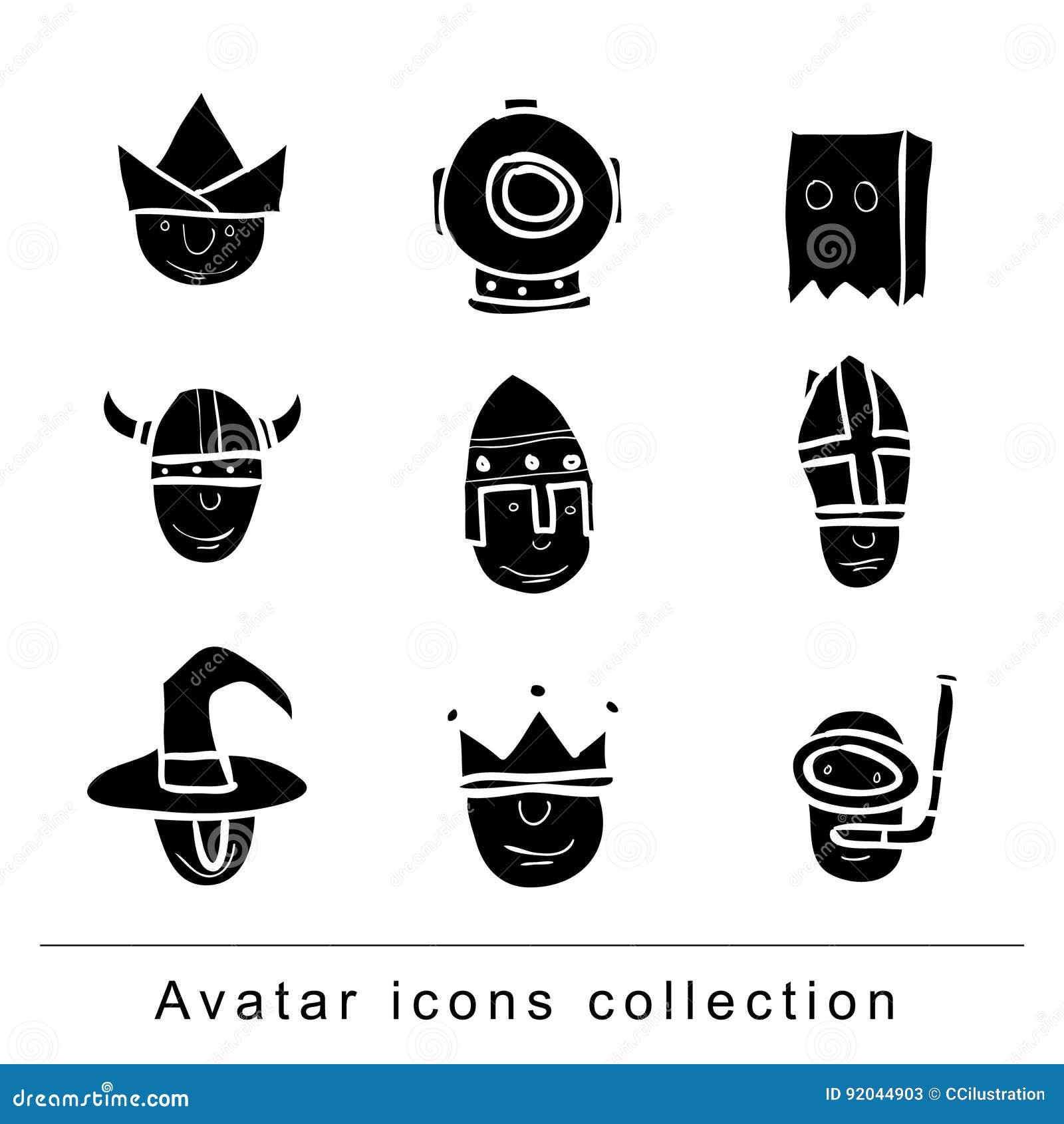 Simple Avatar Icon, Vector Illustration Silhouette Black Stock Vector ...