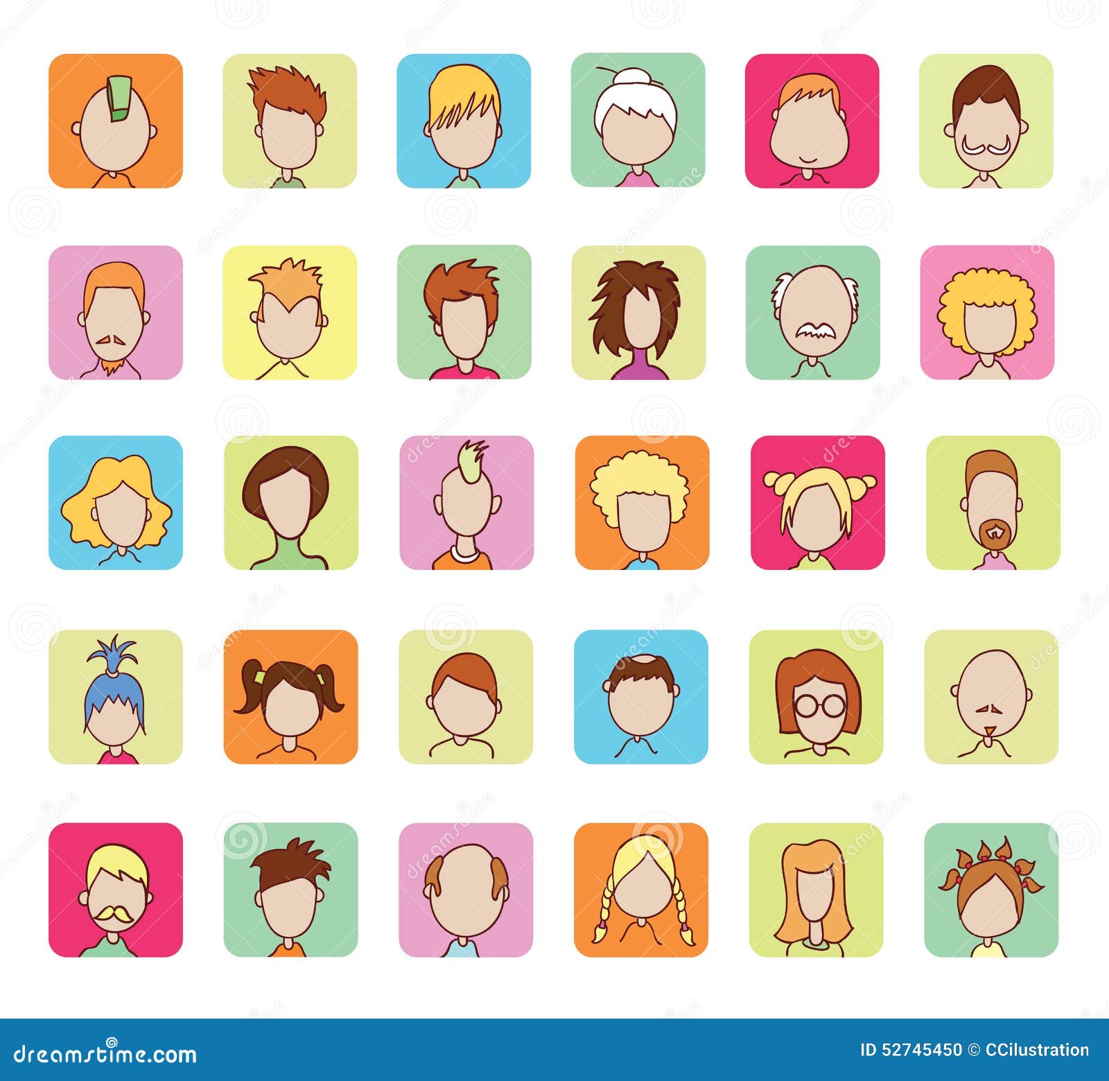 Simple Avatar Silhouette Vector Art | CartoonDealer.com #353175670