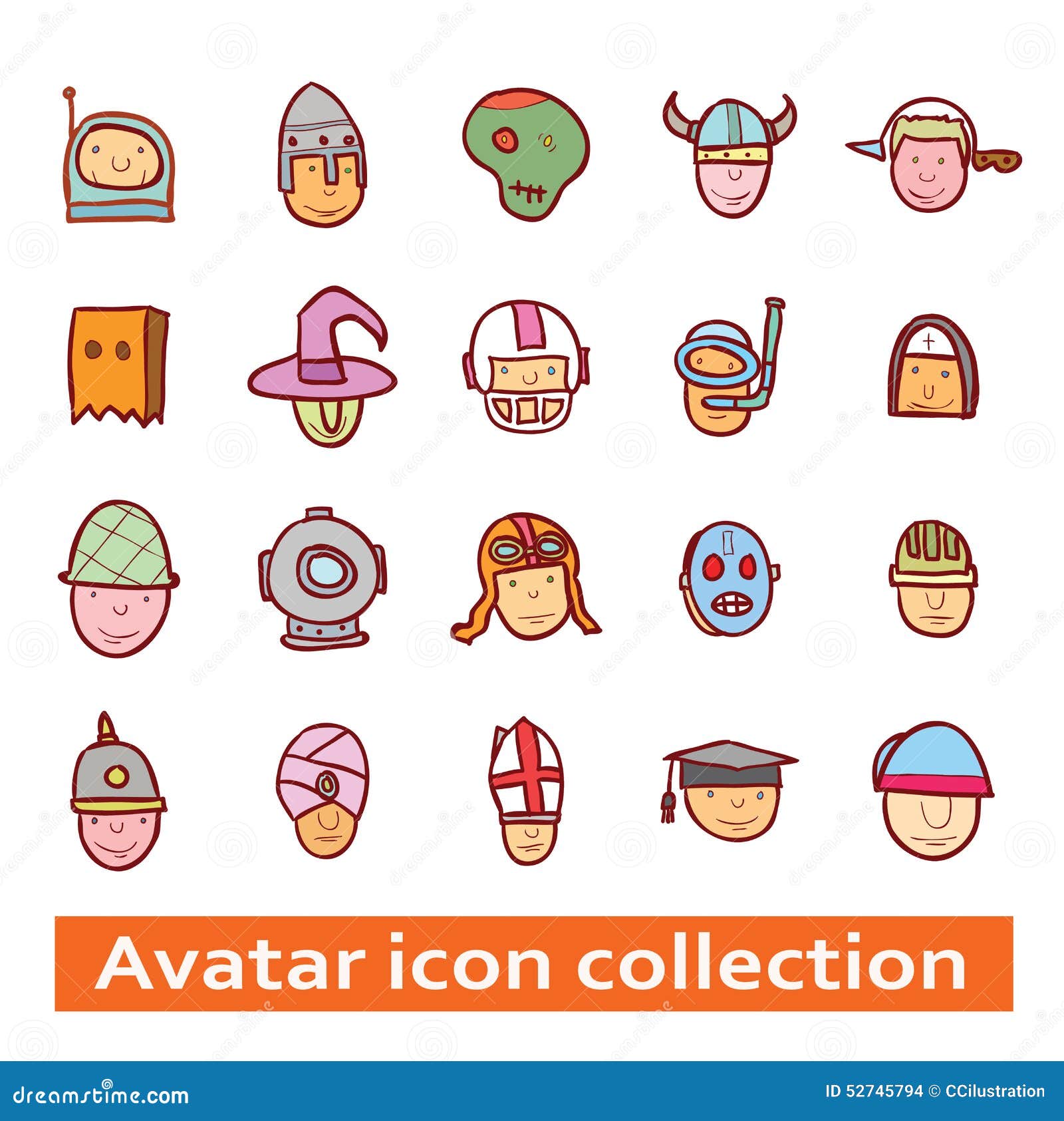 Simple Avatar Icons Set, Vector. Stock Vector - Illustration of design ...