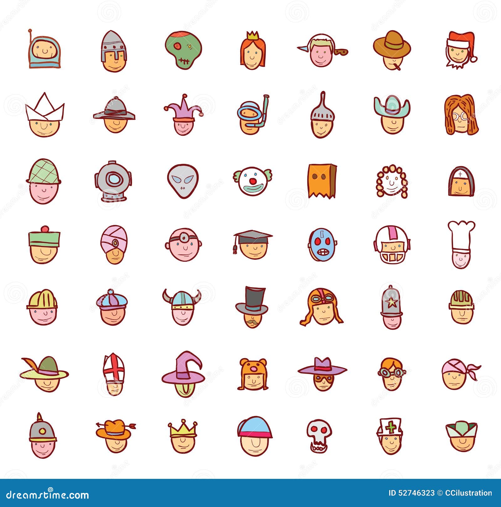 Simple Avatar Icons Set, Vector. Stock Vector - Illustration of ...