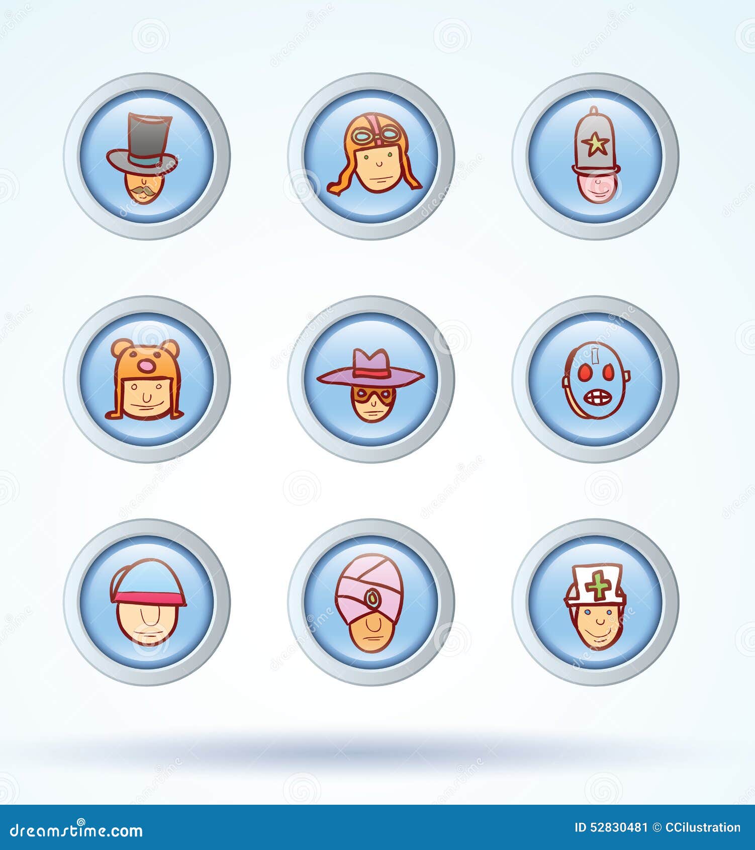 Simple Avatar Icons Set, Vector. Stock Vector - Illustration of person ...