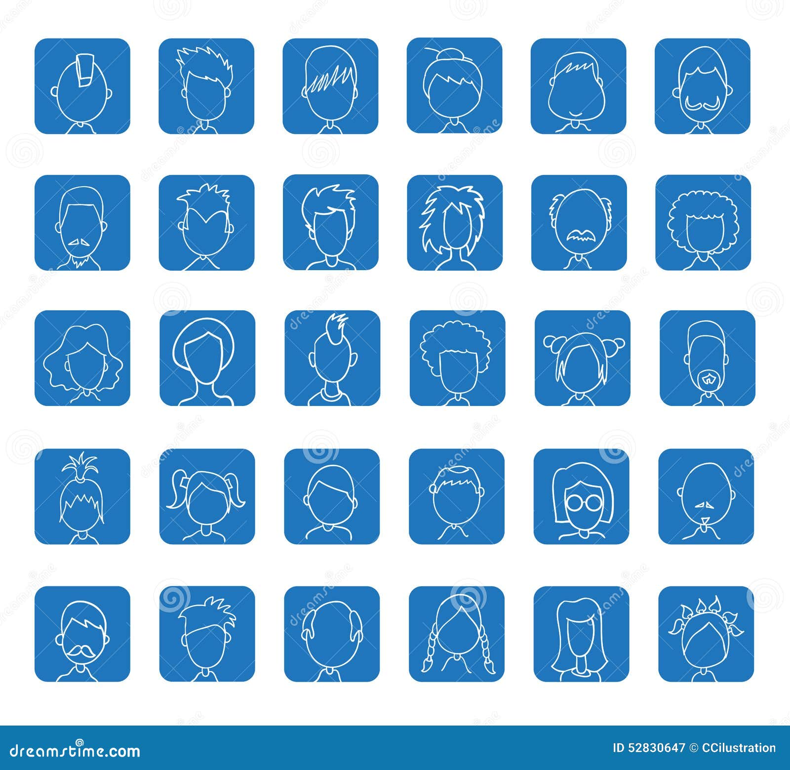 Simple Avatar Icons Set, Vector. Stock Vector - Illustration of design ...