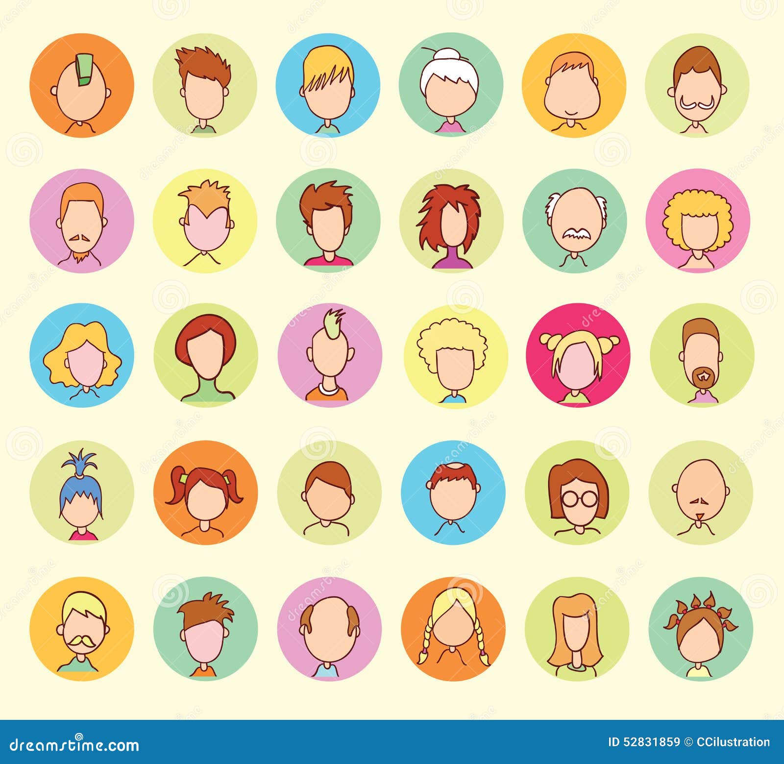 Simple Avatar Icons Set, Vector Illustration Stock Vector ...