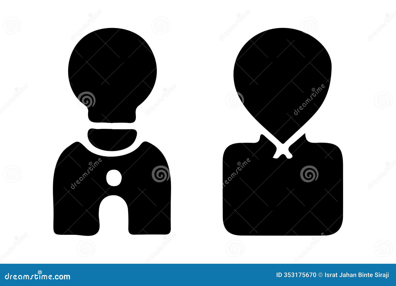 Simple Avatar Silhouette Vector Art Stock Illustration - Illustration ...