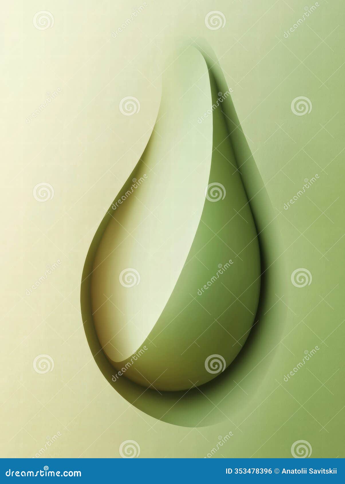 Simple Avocado Shape with Visible Seed on Soft Green Background Offers ...
