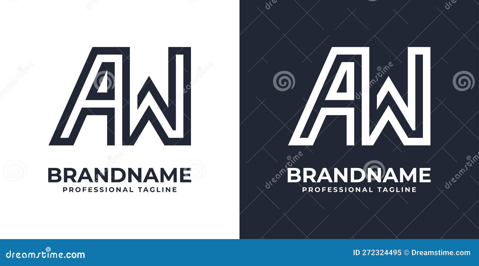Simple AW Monogram Logo, Suitable for Any Business with AW or WA ...