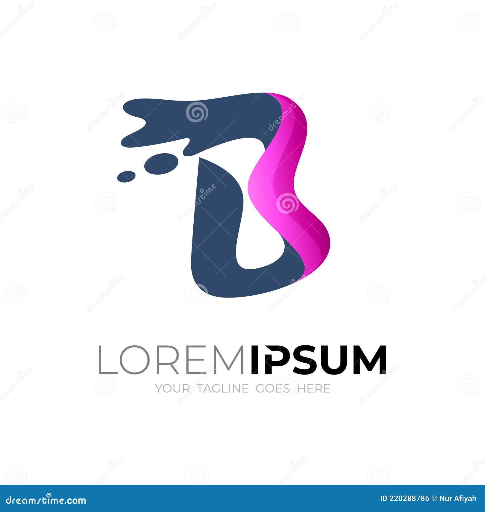 Simple B Logo with Swoosh Design Vector, Alphabet Logo Stock Vector ...