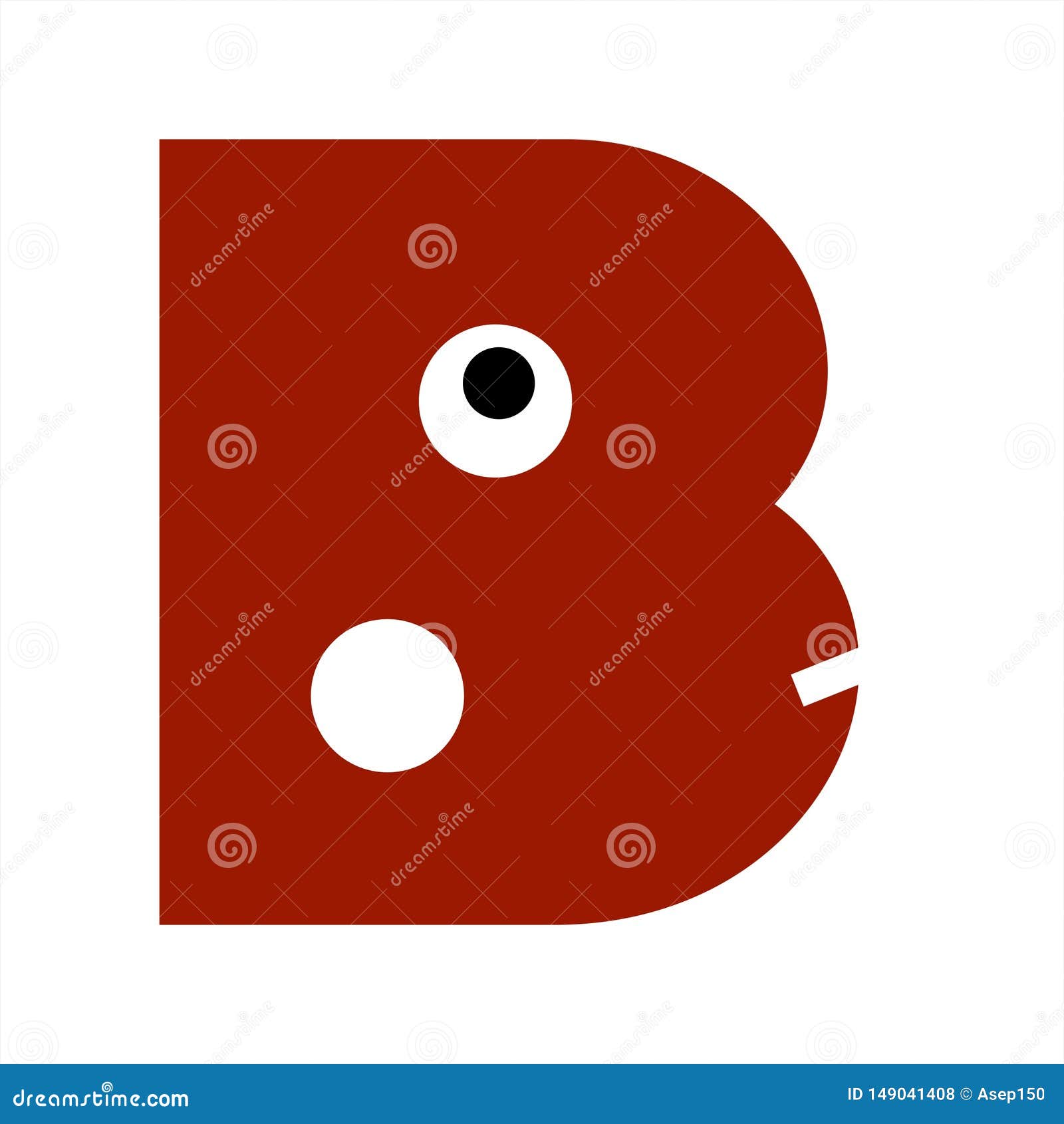 Simple B Red Character and Vector Logo Stock Vector - Illustration of ...