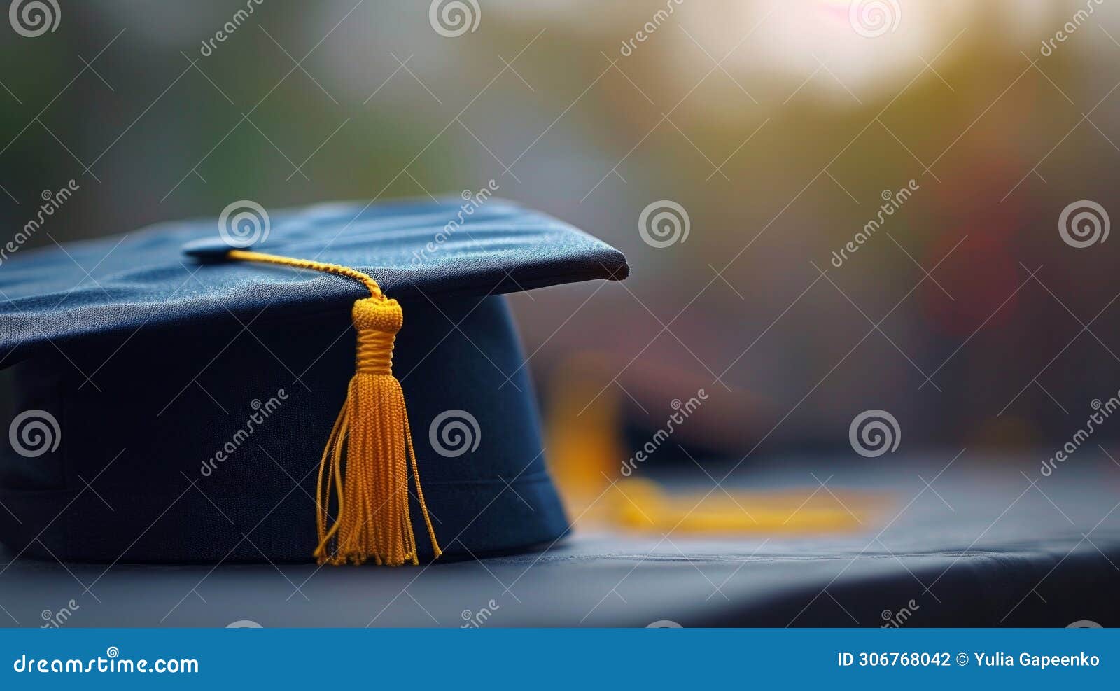 A Simple Backdrop Accentuating a Graduation Cap Stock Photo - Image of ...