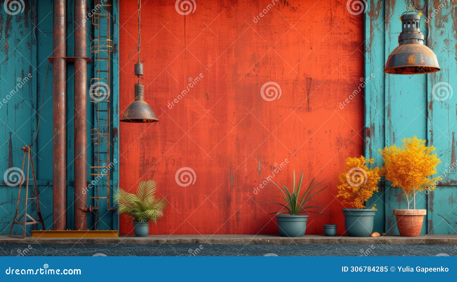 A Simple Backdrop Adorned with Symbols of Industry Stock Image - Image ...