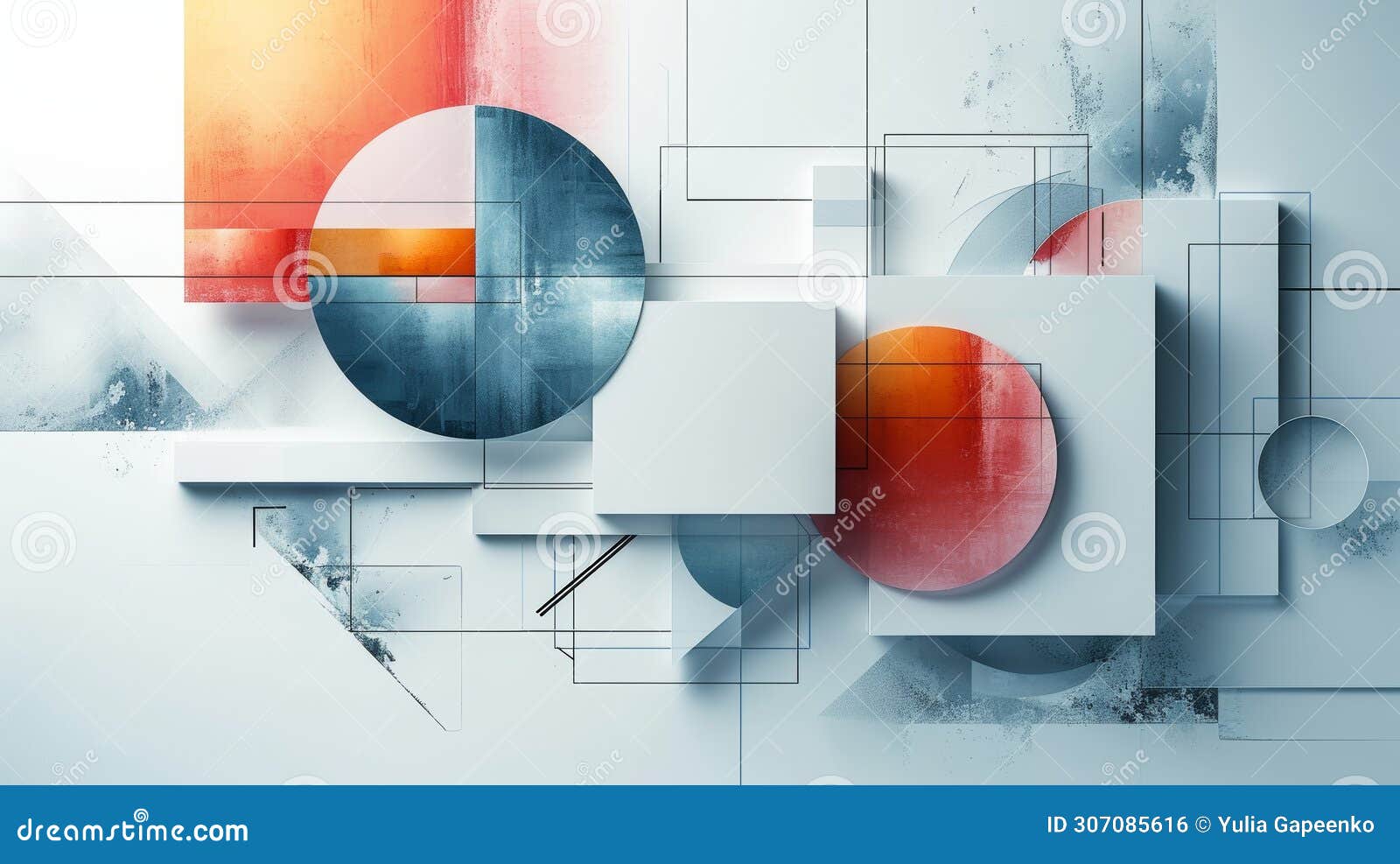 Simple Backdrop with Geometric Forms, Illustrating the Structure and ...