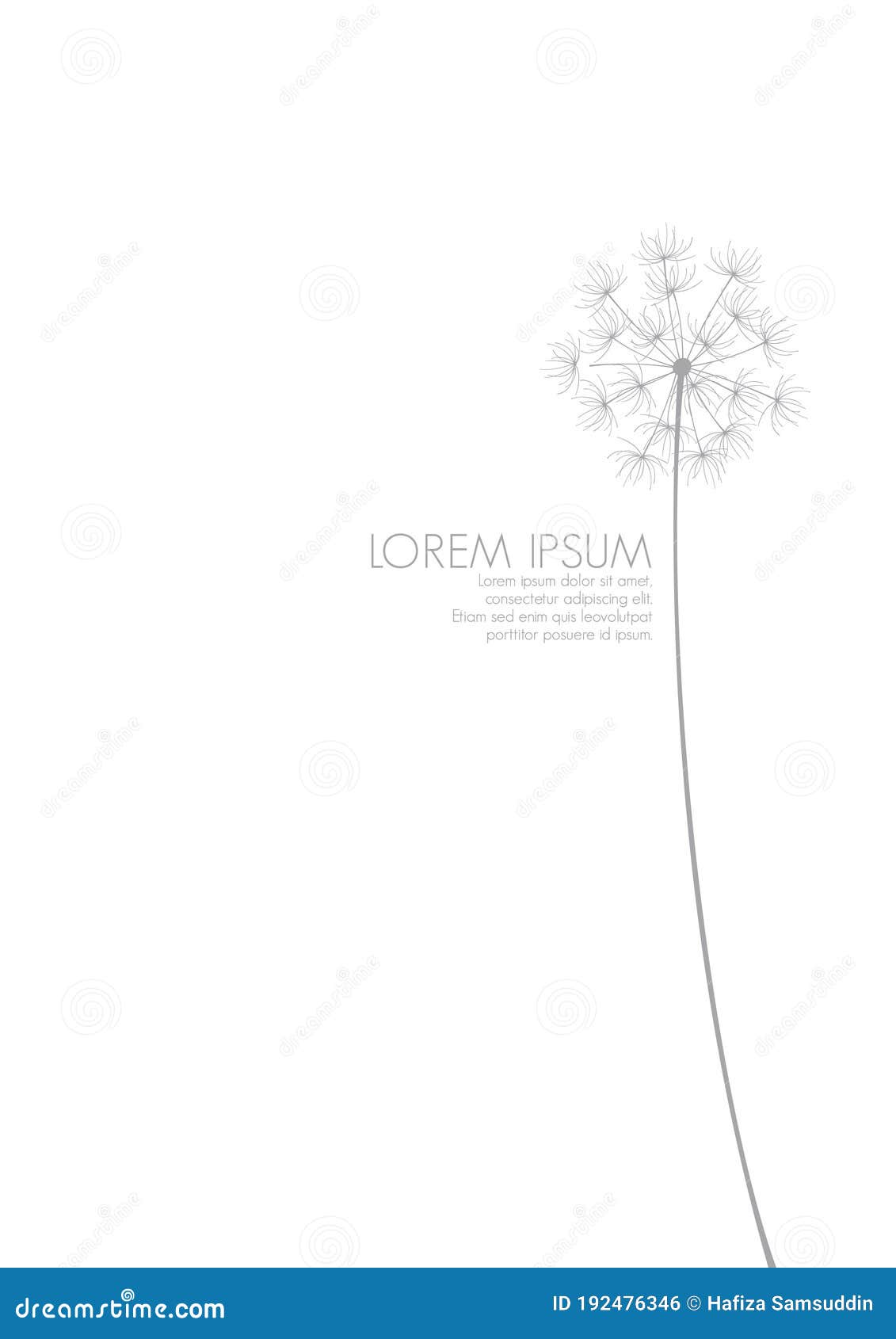 Simple Background with a Dandelion. Vector Illustration Decorative ...