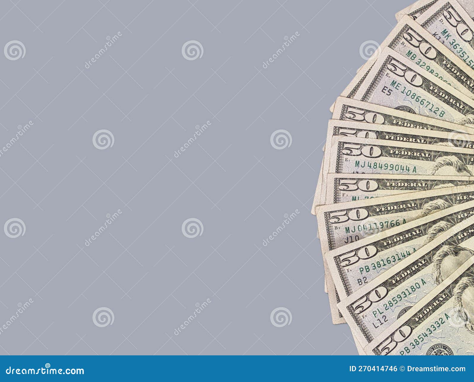 Simple Background with 50 Dollar Bills Stock Photo - Image of dollar ...