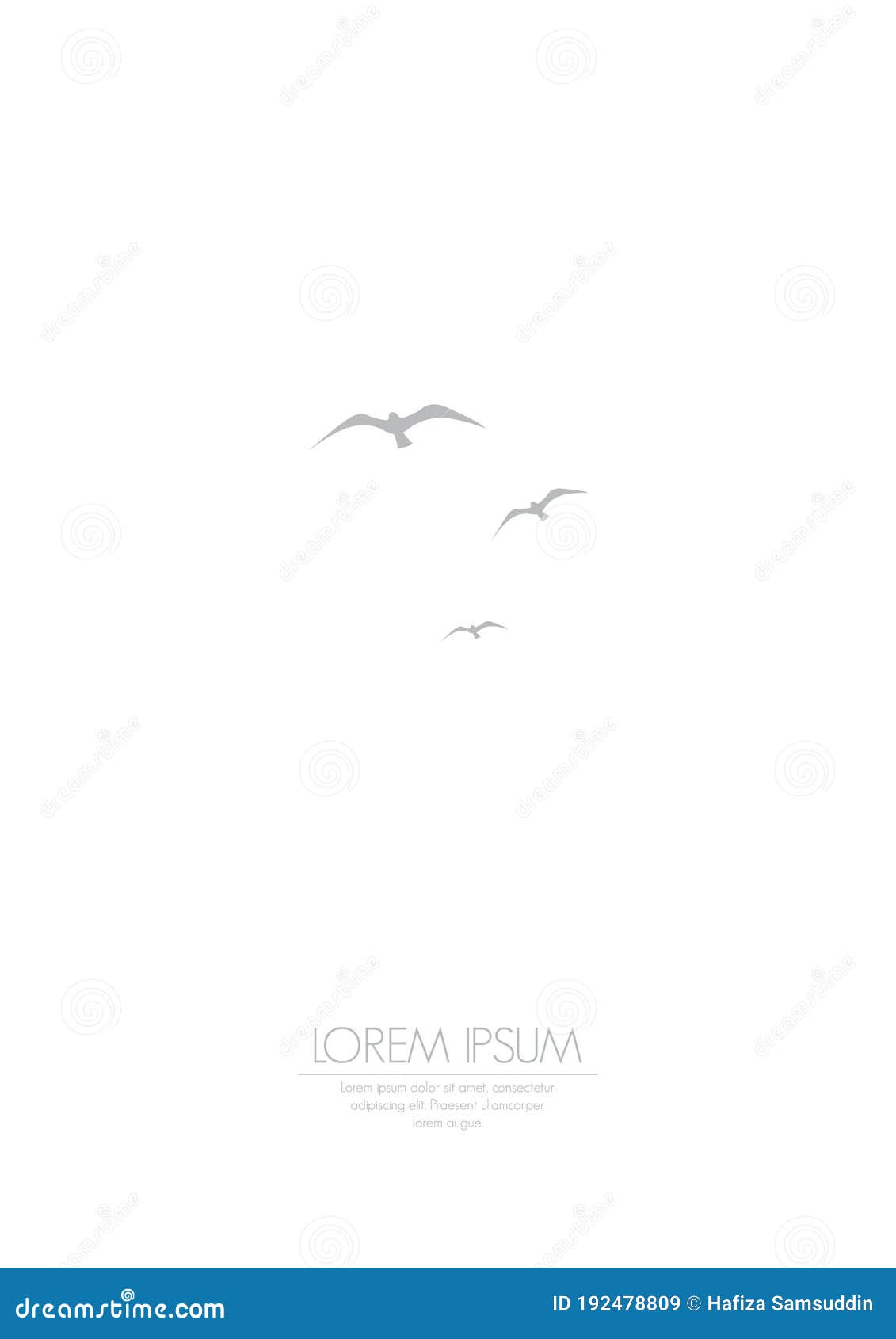 Simple Background with Flying Birds. Vector Illustration Decorative ...