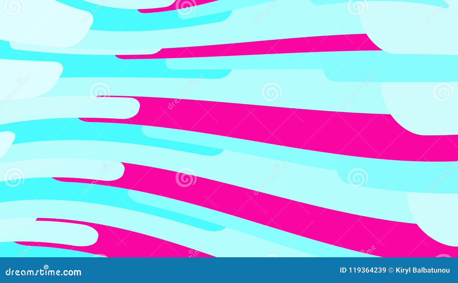 Wavy Concave Line. Sketch. Horizontal Amplitude Of Oscillations. Hand ...