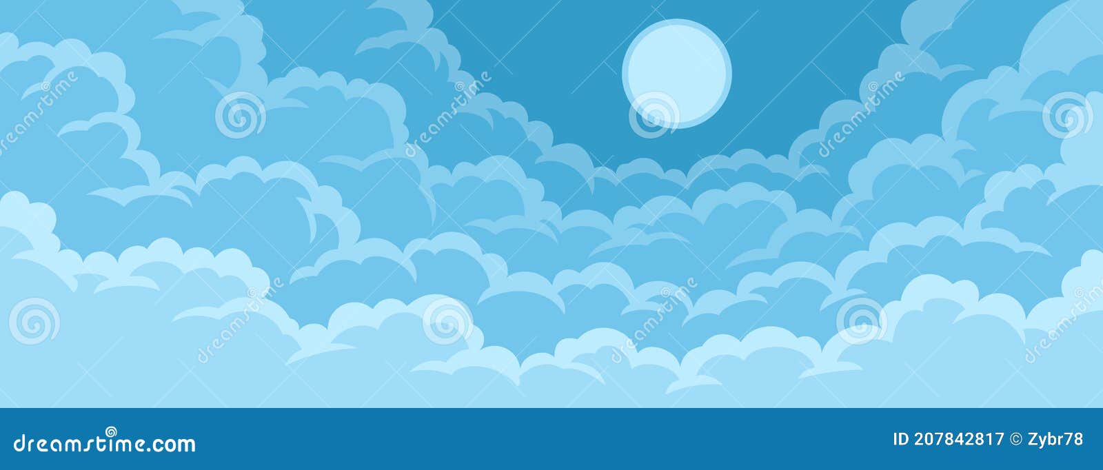 Cloudy sky background stock illustration. Illustration of summer ...