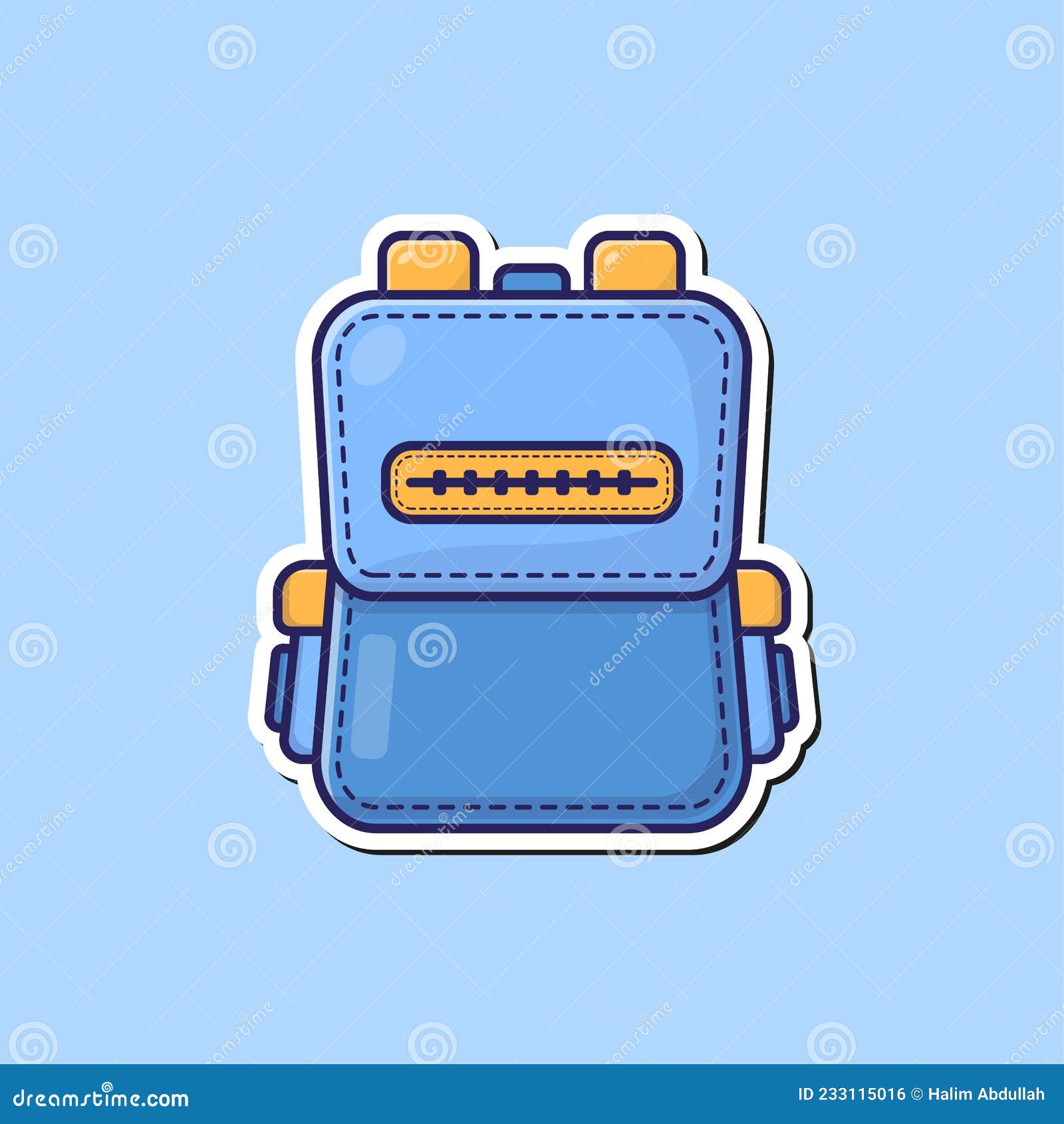Simple Backpack Cartoon Vector Illustration Suitable for Your Project ...