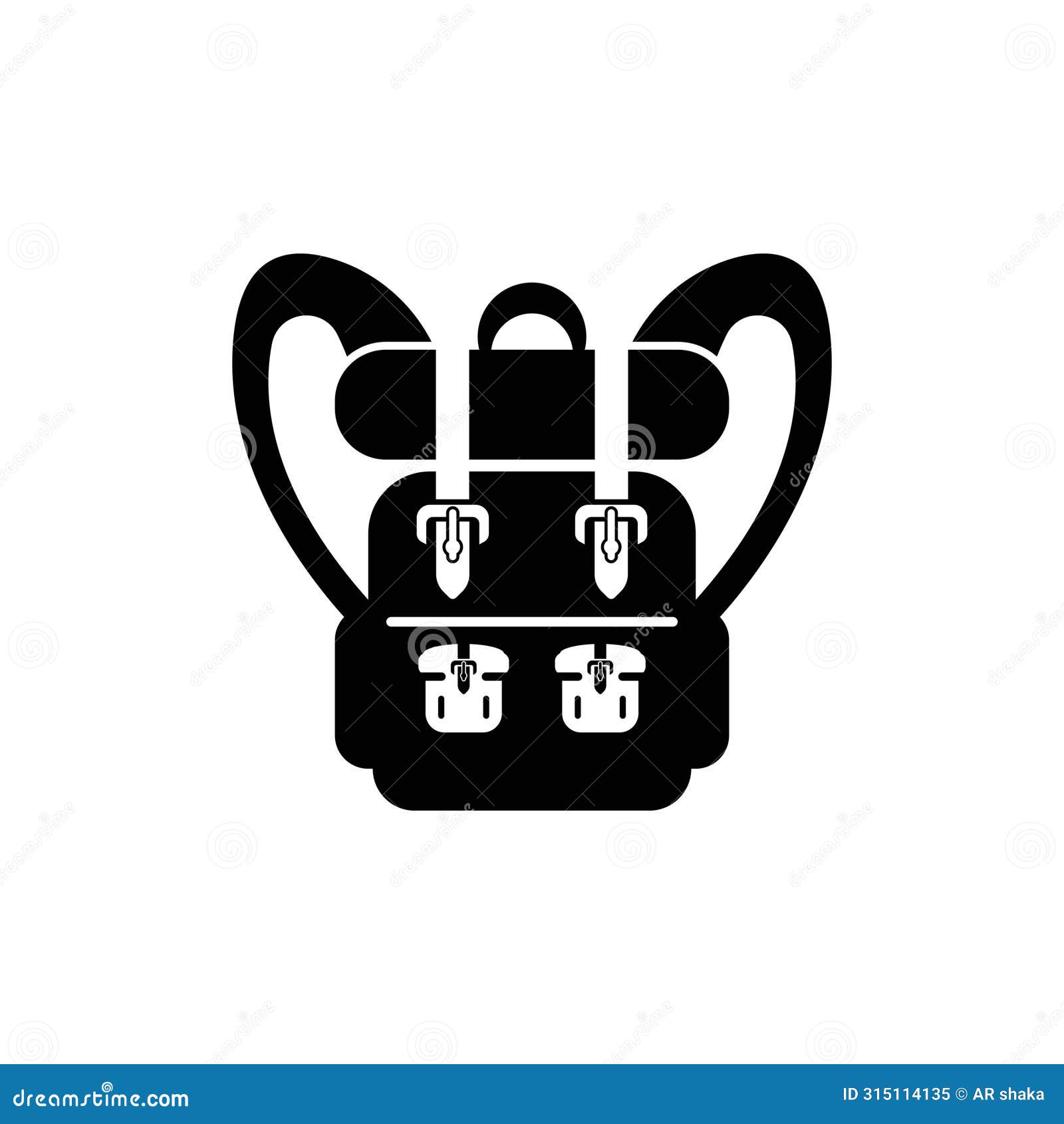 Simple Backpack Icon,illustration Design Template Stock Vector ...