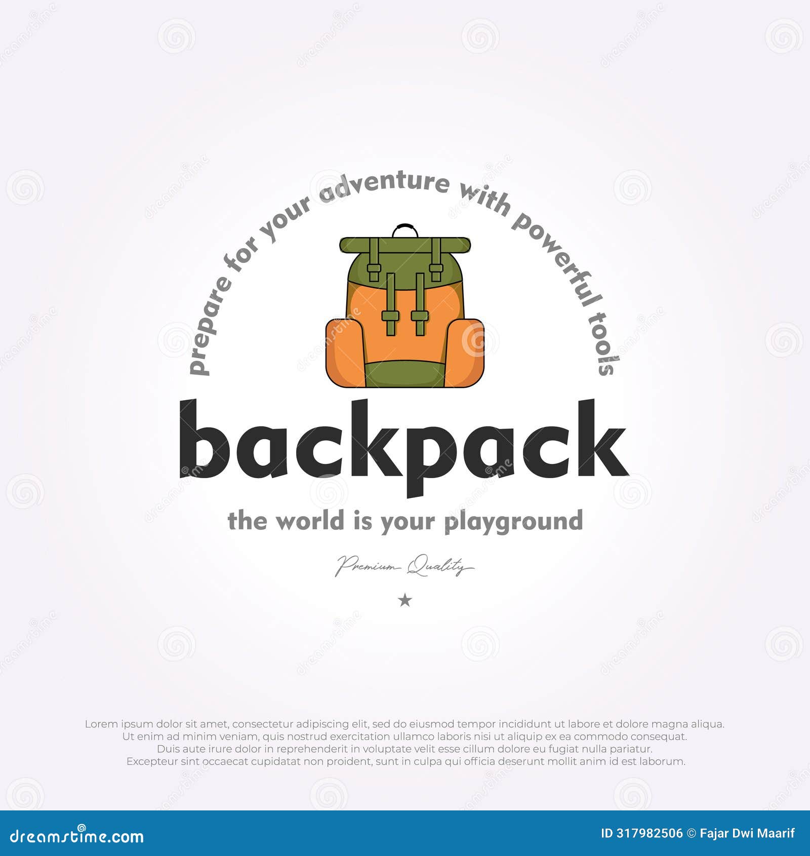 Simple Backpack for Outdoor Activities Logo Icon Vector Design ...