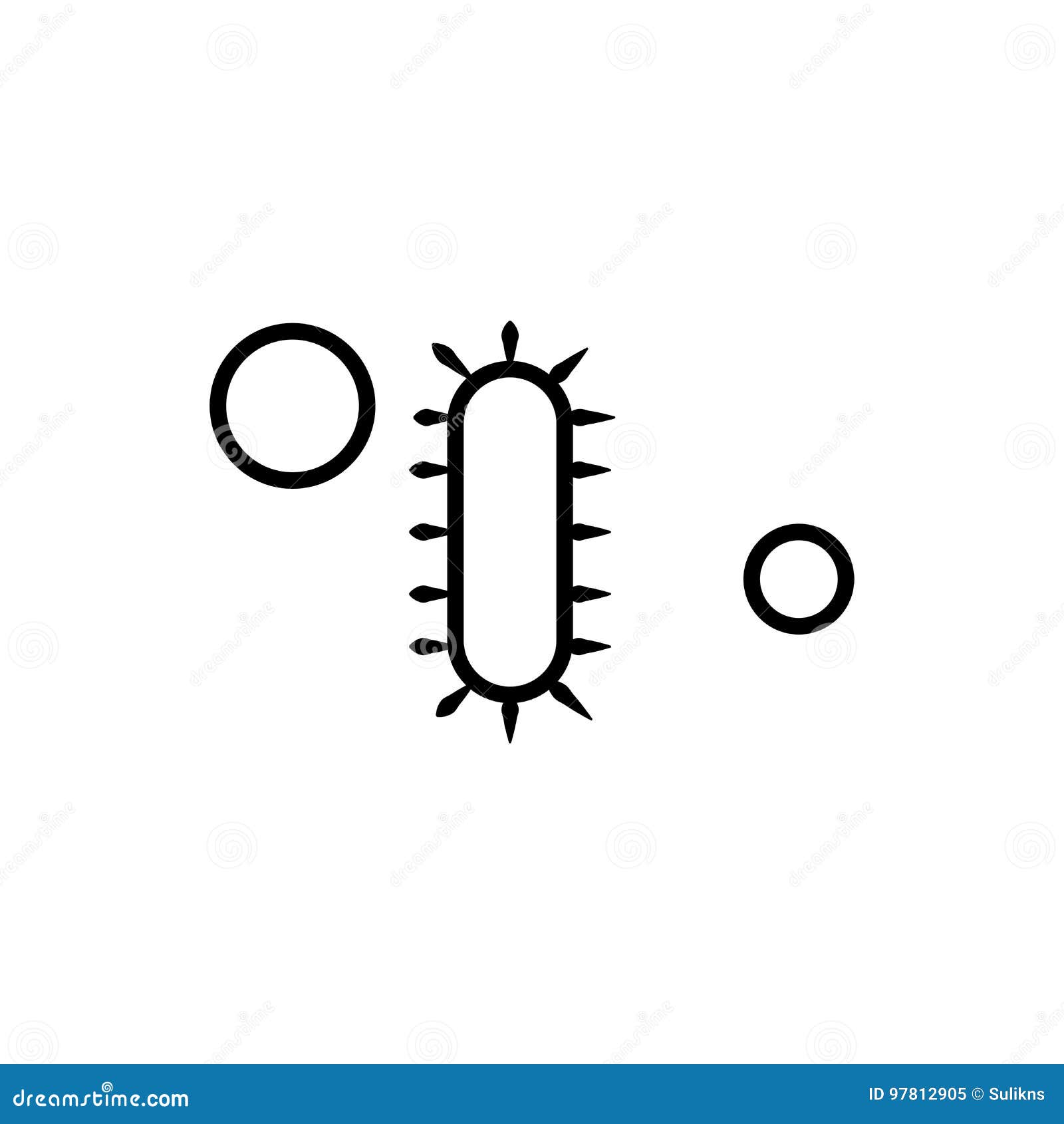 Bacterias Linear Horizontal Banner Made With Bacteria Icons Vector ...