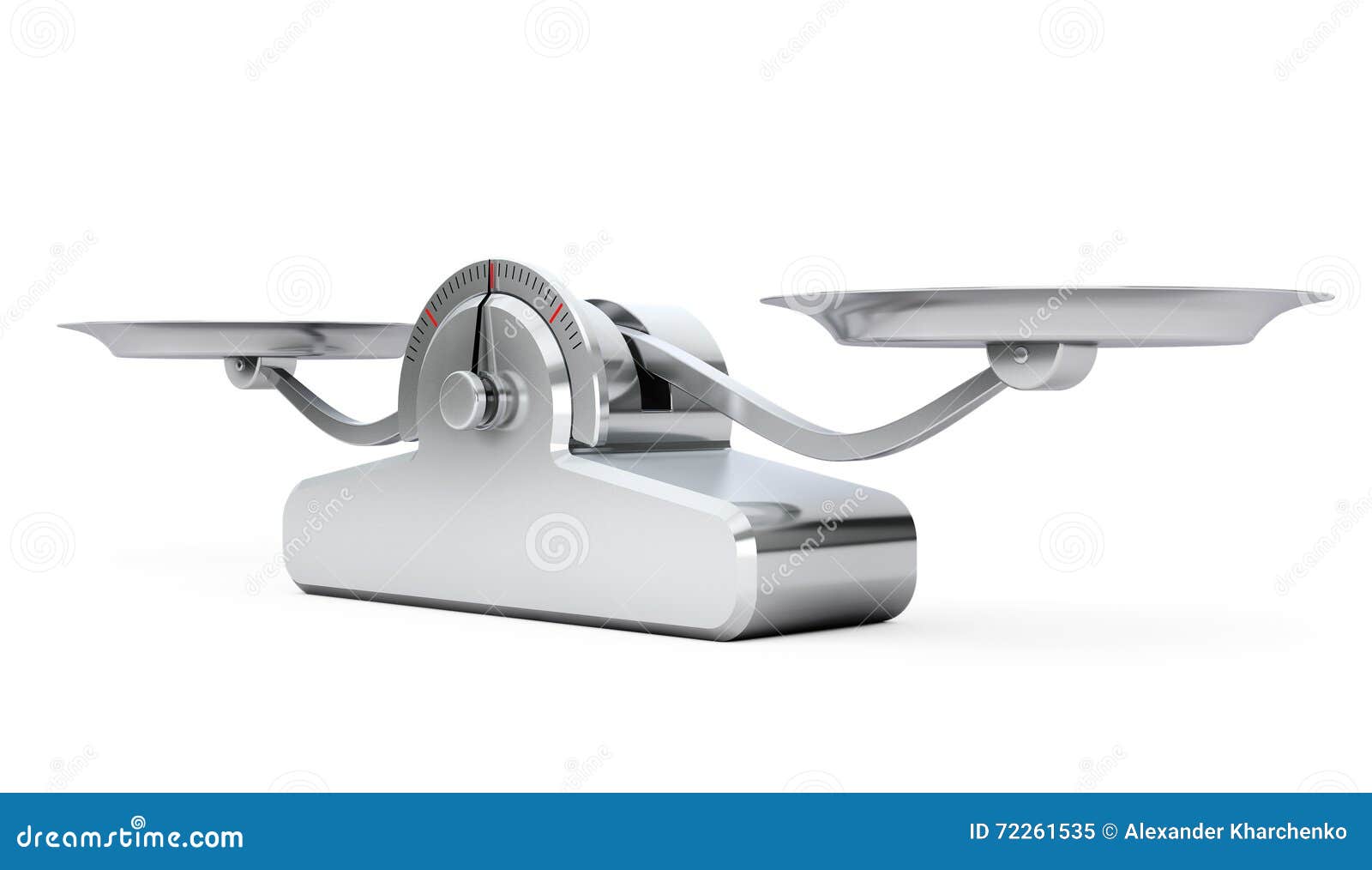 Simple Balance Scale. 3d Rendering Stock Illustration - Illustration of ...