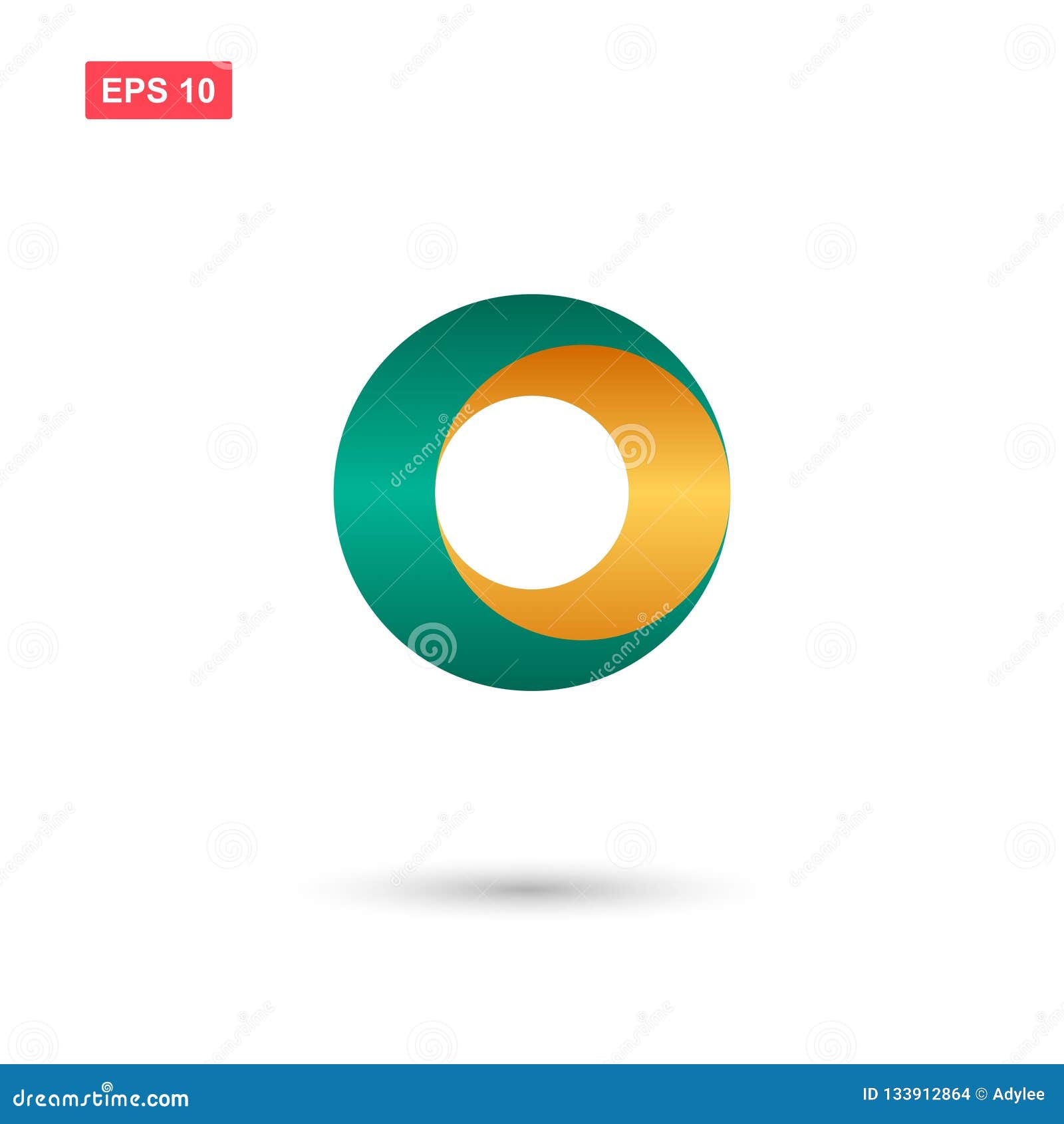 Simple Ball Logo with Hole Vector Design Isolated Stock Vector ...
