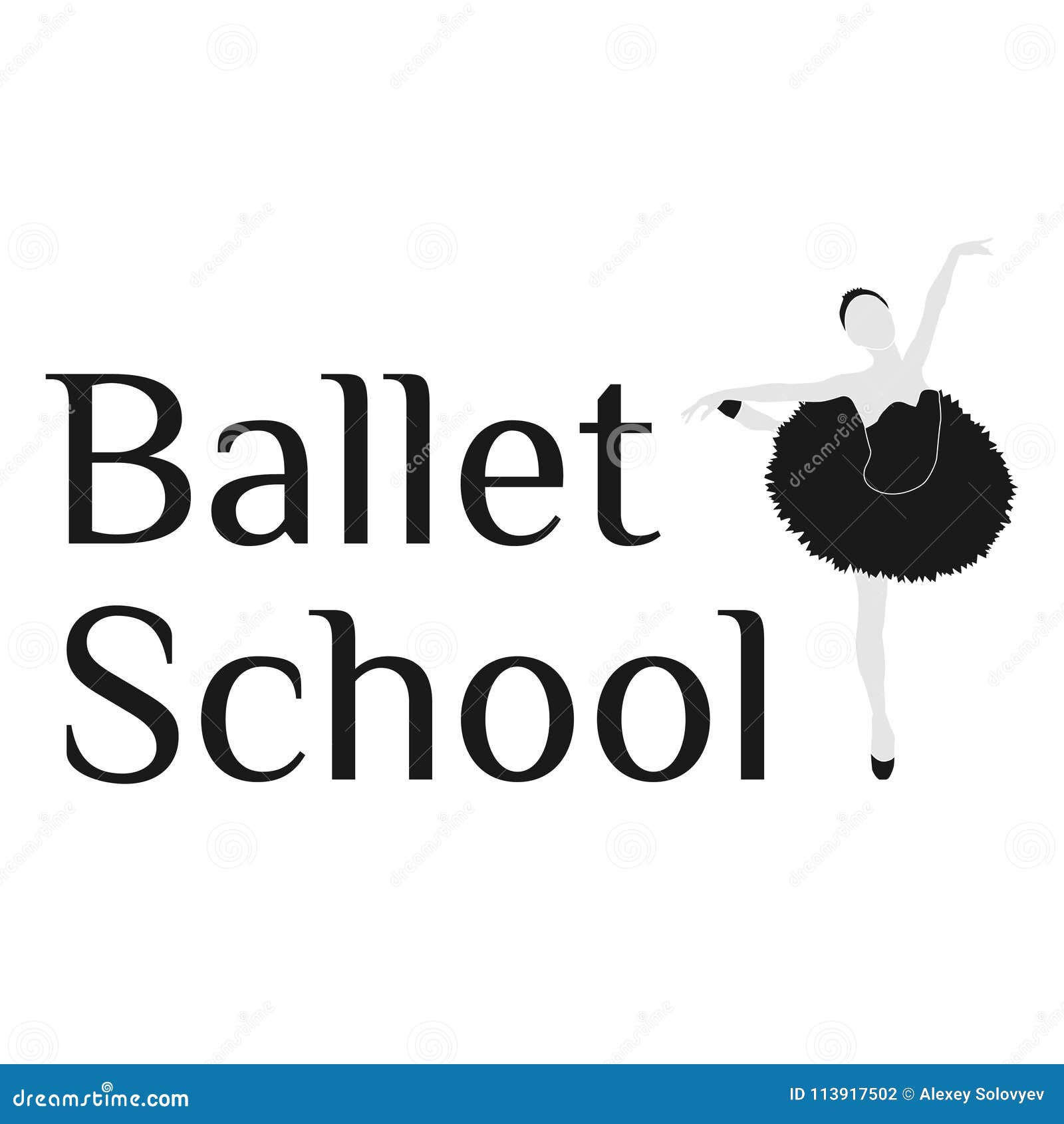 Simple ballet school logo stock vector. Illustration of classic - 113917502