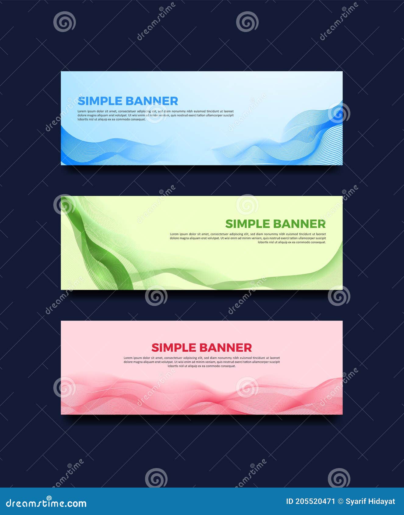 Simple Banner Modern Design Stock Vector - Illustration of concept ...