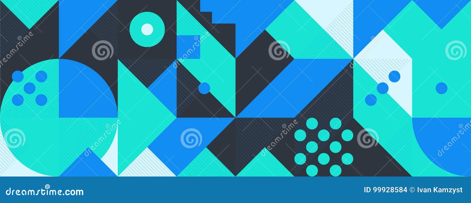 Simple Banner Square Modules Stock Vector - Illustration of design ...