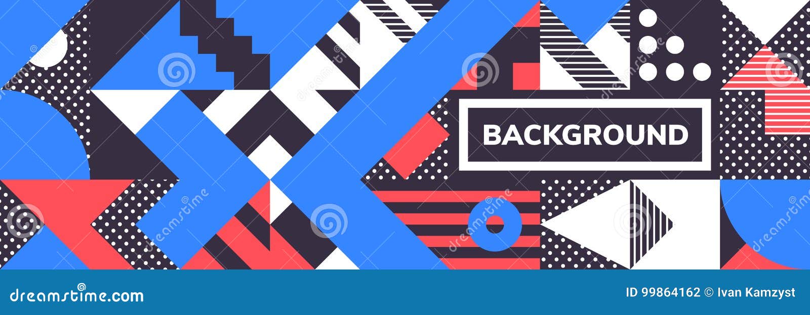 Simple Banner Square Modules Stock Vector - Illustration of structure ...