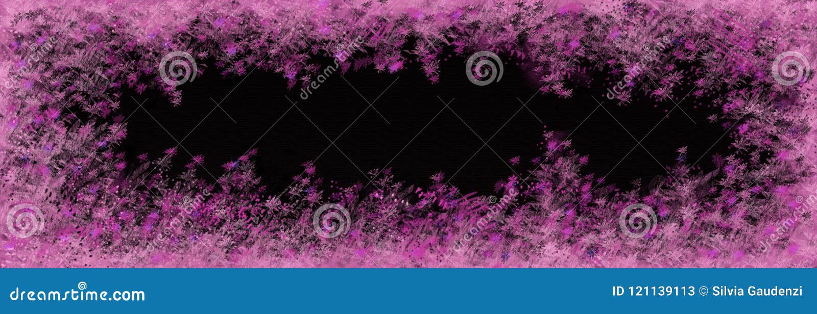 Simple Banners with Flowers Frame Stock Illustration - Illustration of ...