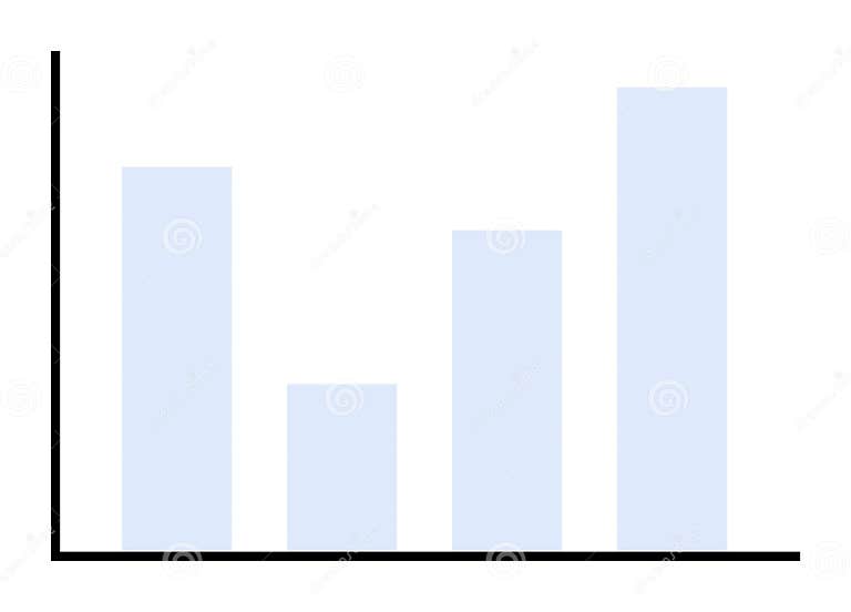 Simple Bar Chart with Four Bars of Varying Heights Representing Data or ...